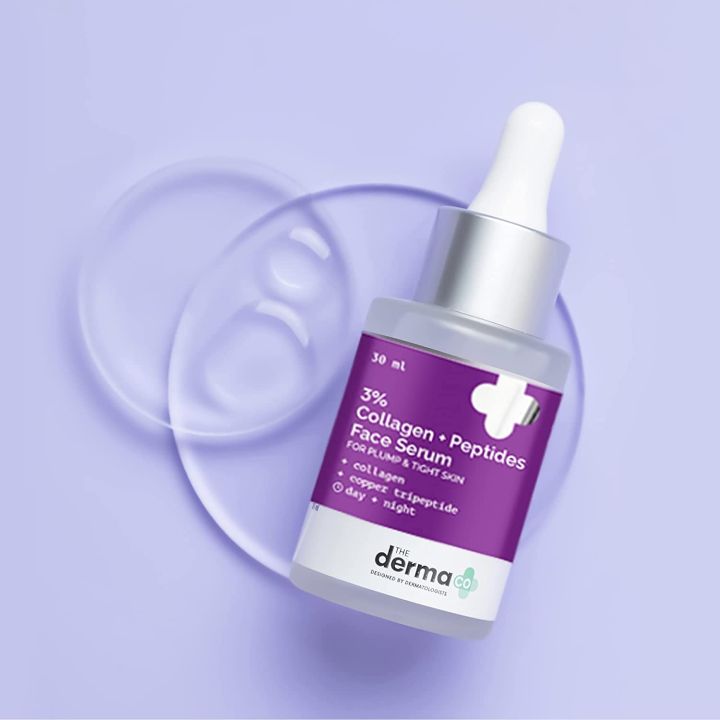 The Derma Co 3% Collagen + Peptide Face Serum With Collagen & Copper ...