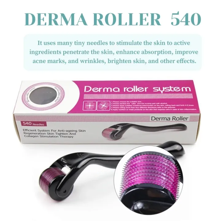 Derma Roller System Professional Derma Roller 0.5mm 540 for Acne, Skin ...