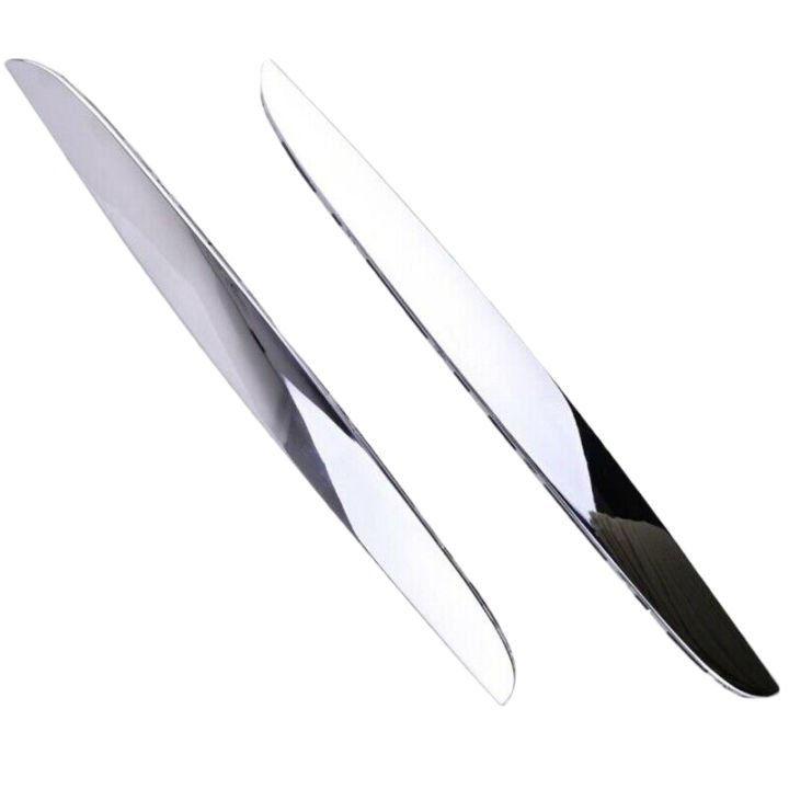 2Pcs Chrome ABS Front Bumper Above Kidney Grille Hood Cover Trim ...