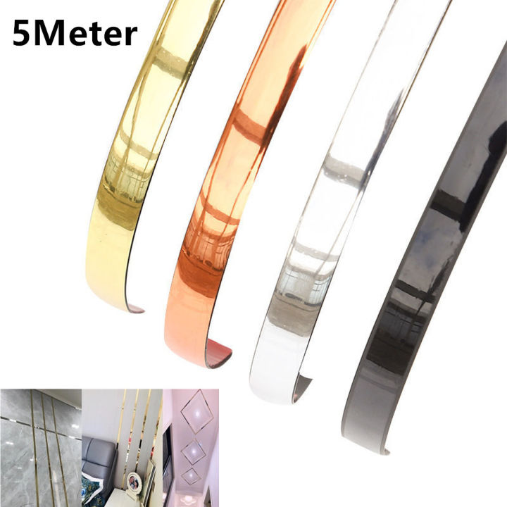 5M Waterproof Gold Tape Tile Gap Sticker Self-adhesive for Ceiling ...