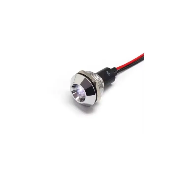 22mm Large Hole Indicator Panel Mount with 20cm Normal Wire Recess LED ...