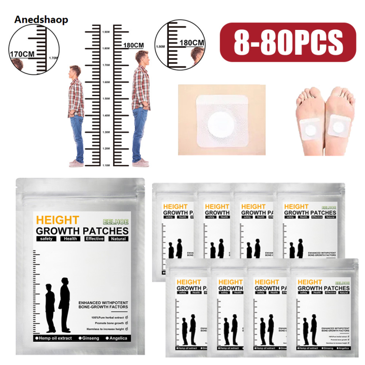 Anedshaop 80-8pcs Foot Patch Height Enhancer Patches Increase Plaster ...