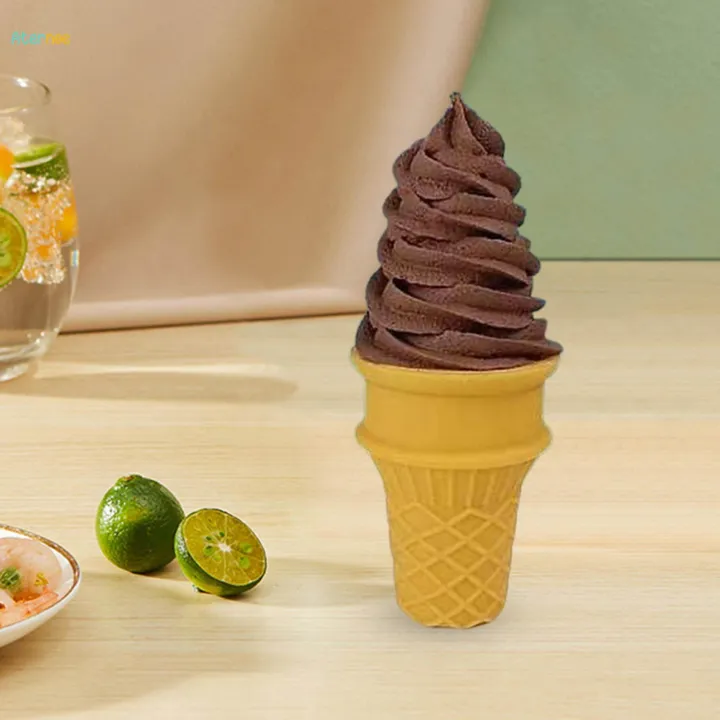 Fake Ice Cream Cone Artificial Ice Cream Model for Display Fake Cupcake ...
