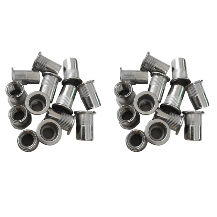 60Pcs M8 Rivet Nuts Stainless Steel Threaded Rivet Insert Nuts M8-1 ...