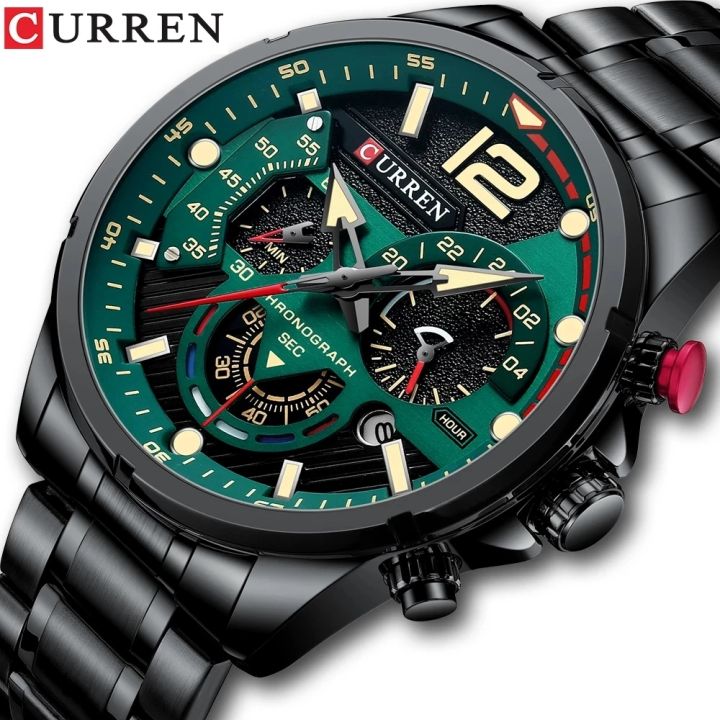 CURREN brand fashionable business waterproof stainless steel strap ...