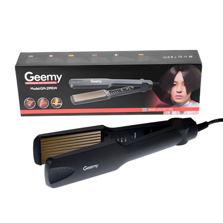 Wired Hair Crimping Machine Geemy GM-2995W Crimper Iron 220C | Daraz.lk
