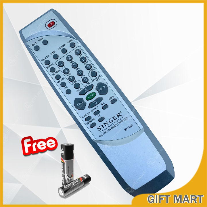 Singer Universal Multi Crt Tv Remote Controller & Free Batteries Singer ...