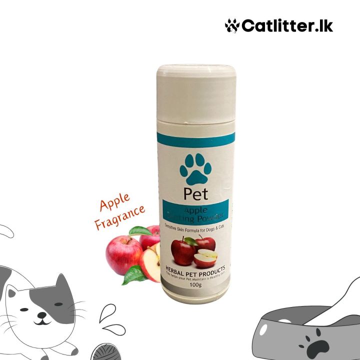 Pet Dusting Powder for Cats & Dogs (Apple Fragrance) 100g | Daraz.lk