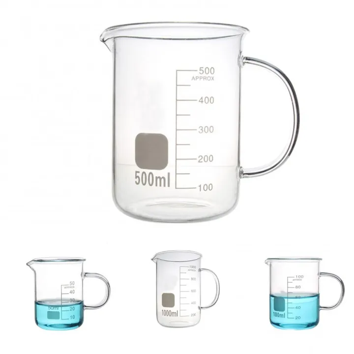 50/100/250/500/1000ml Glass Scale Beaker Lab Glass Beaker Heat ...