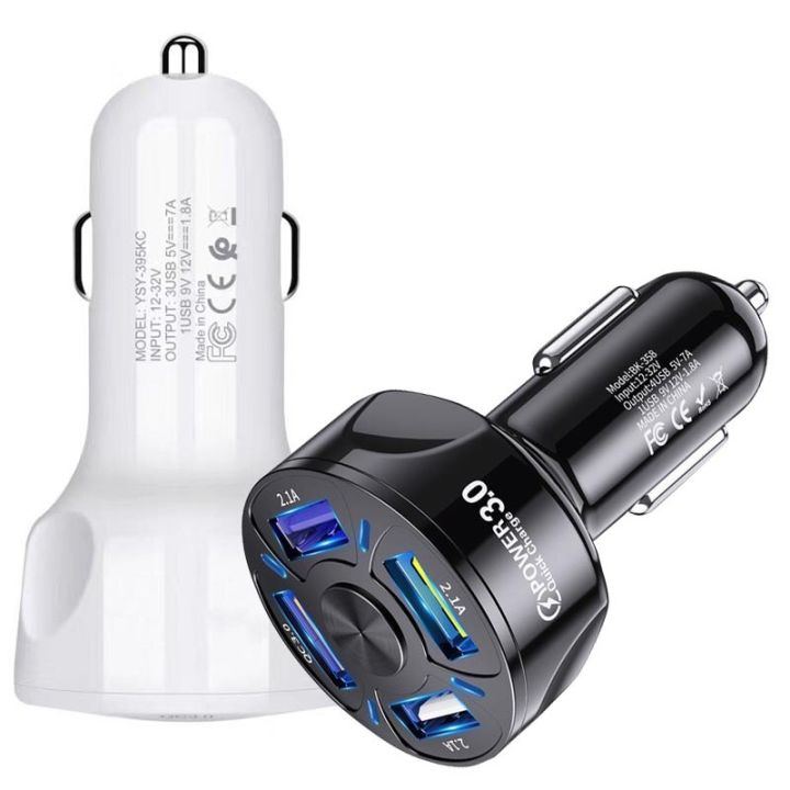 【TianYu Mall】Mobile car charger 48W portable outdoor travel 4USB multi ...
