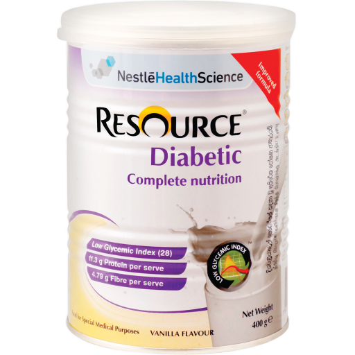 RESOURCE DIABETIC-VANILLA 400G Nutrition Suppliment for Adults, Daily ...