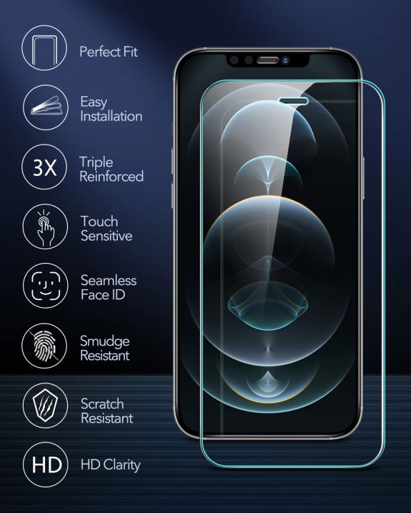 ESR for iPhone 14 Pro Max Screen Protector for iPhone 13 Tempered Glass ...