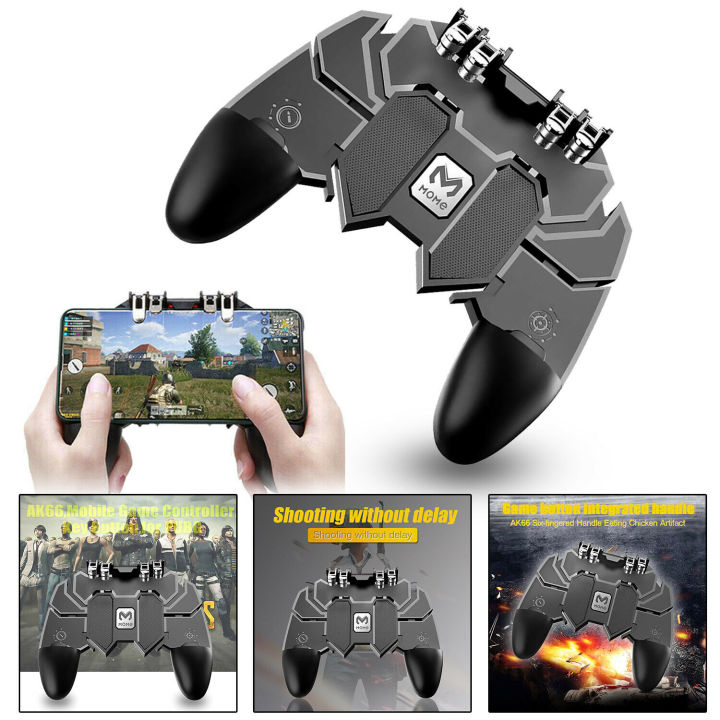 AK66 Pubg Controller Six Finger Gamepad Pubg Mobile Game Controller Free Fire Key Button ...