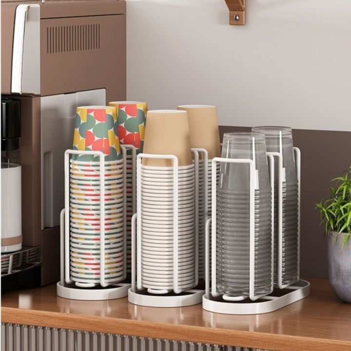 Creative Wall Mounted Disposable Cup Holder Space Saving Punch Free Cup ...