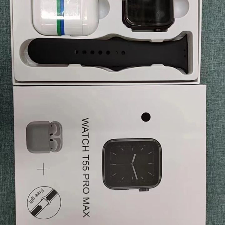 New T55 pro Max Smart Watch WT Bluetooth Headset T55promax Two-in-One ...