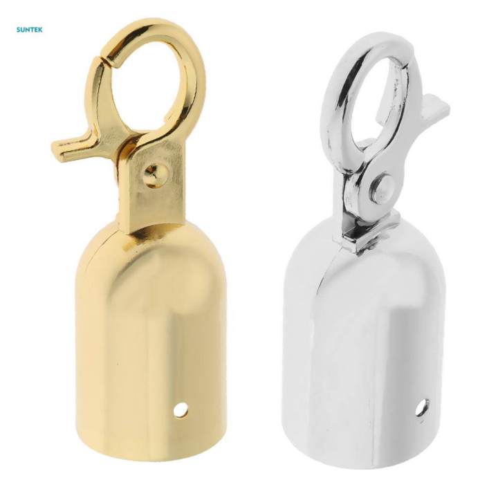 24xRope Barrier End Stopper Cord End Caps with Hook 2.5cm /Gold | Daraz.lk