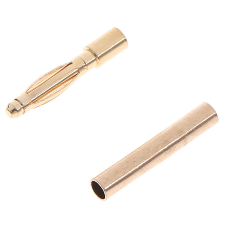 20pcs 2mm Gold Bullet Connector Banana Plugs Male &Female for RC Car ...