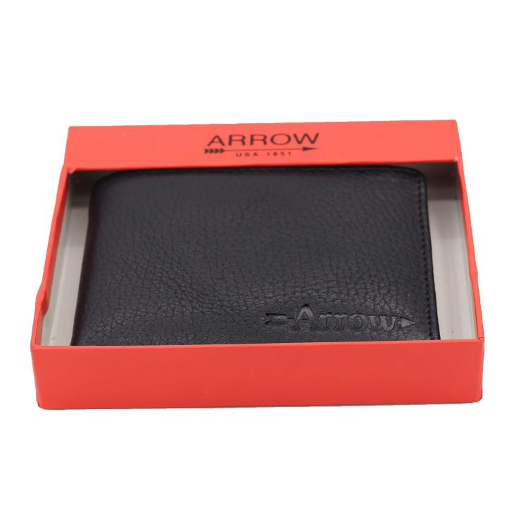 Buffalo Leather Arrow Wallet - Black | Daraz.lk