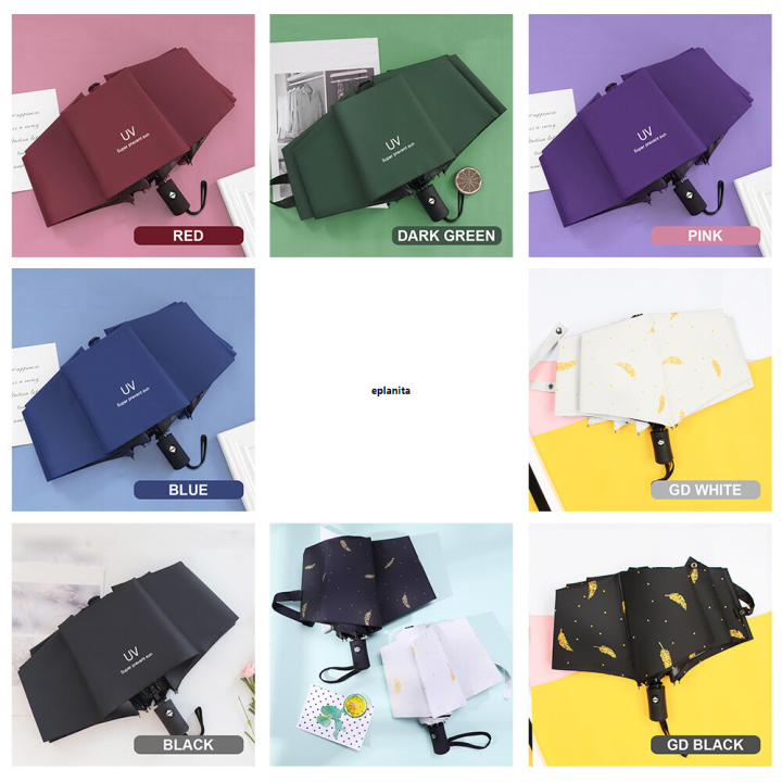 Large Size Auto Open Dual-Use 8 Bone UV Umbrella Sun Folding Sunscreen ...