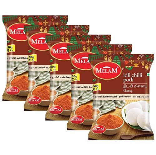 MELAM Idli Chilli Podi | Milagai Podi | Chutney Powder | Pack of 5 ...