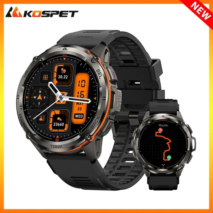 KOSPET TANK T3 Ultra Rugged Smartwatch AMOLED Display, 5ATM, Stainless ...