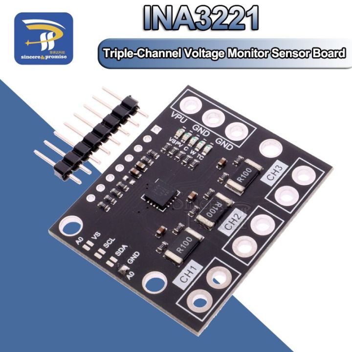 【VA VA VOOM】1Set I2C SMBUS INA3221 Triple-Channel Shunt Current Power ...