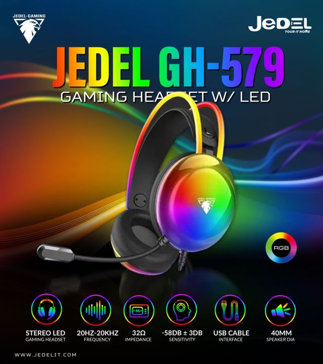 Jedel GH570 Pro Wires RGB Lightning High End Gaming Headset | Daraz.lk