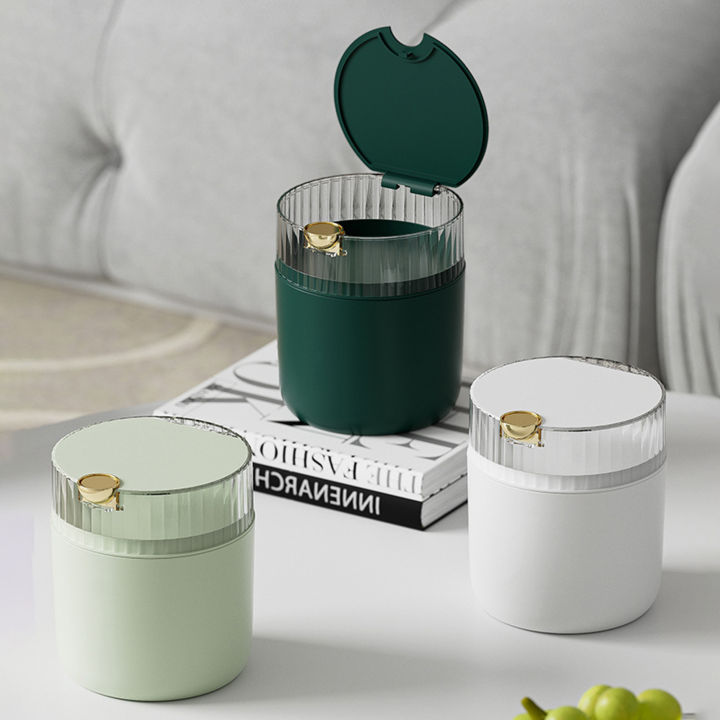 Desktop Dustbin with Rubbish Bag Hidden Disposal Pouch Design Creative ...