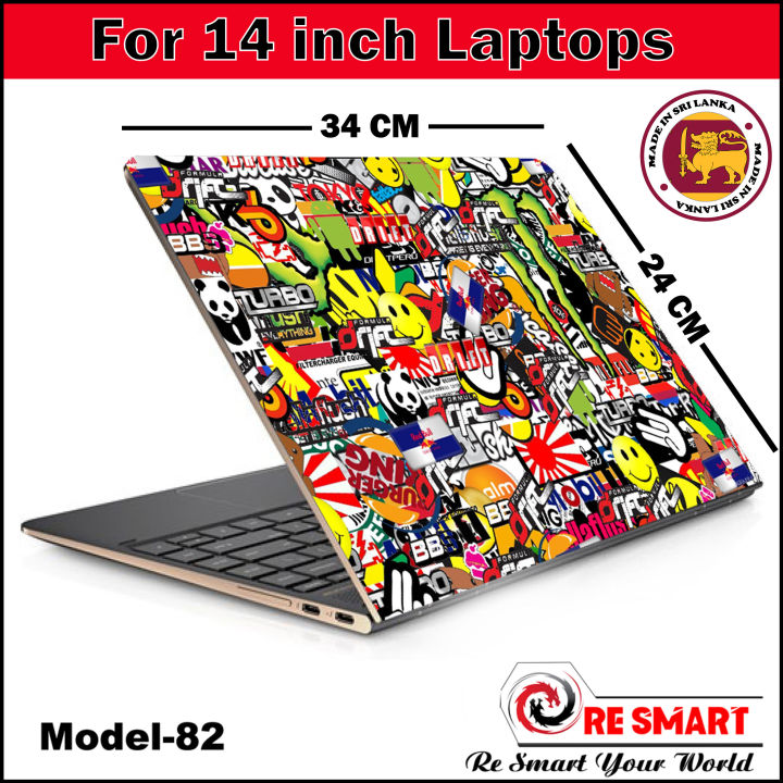 Laptop Skin Protector Sticker With High Quality Matt Laminate(For 14 ...