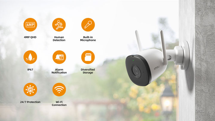 Dahua imou 2MP Bullet 2C Wifi Camera Automatic Tracking Weatherproof AI ...