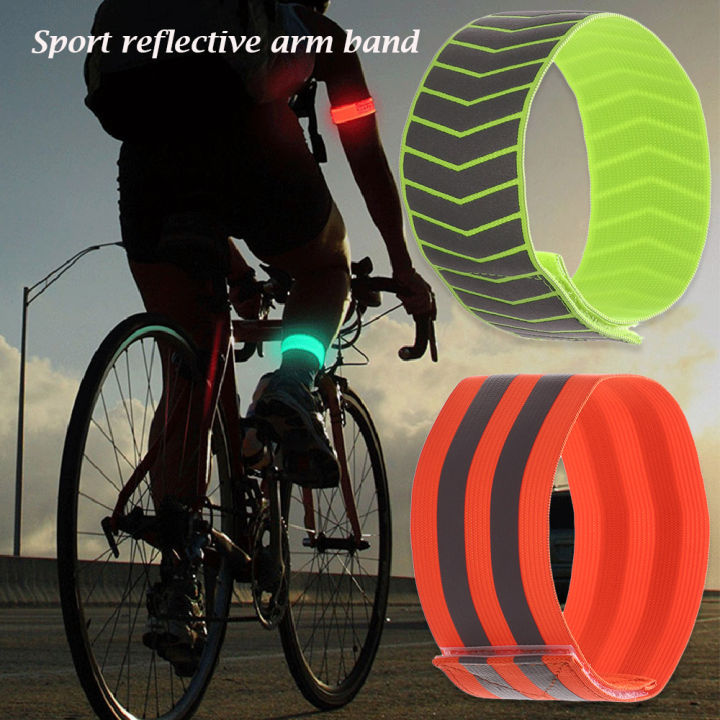1 PC Cycling Reflective Strips Outdoor Running Warning Wristband Safety ...