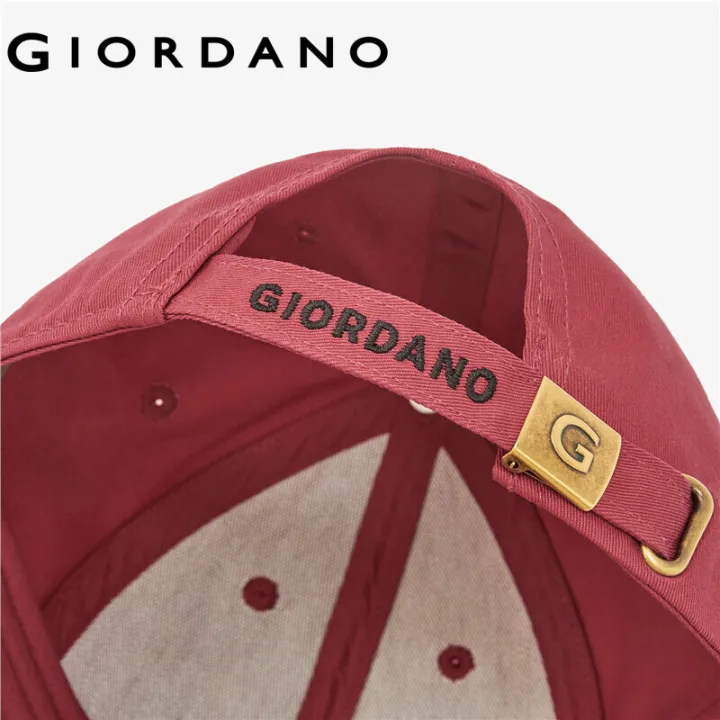 GIORDANO Men Caps Embroidery 100% Cotton Breathable Hollow Caps ...
