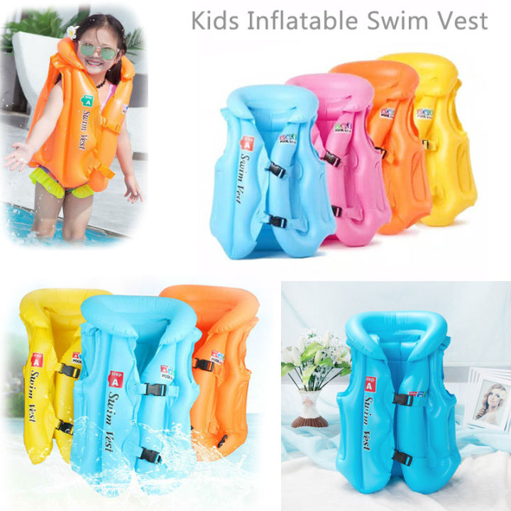 Swim Jacket Kids Children Inflatableswim Vest Jacket | Daraz.lk
