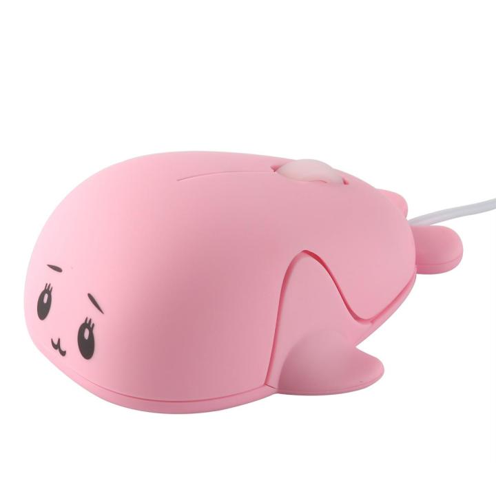 Mini Wired Mouse Cute Dolphin Design Ergonomic Mause 1600 DPI Optical ...