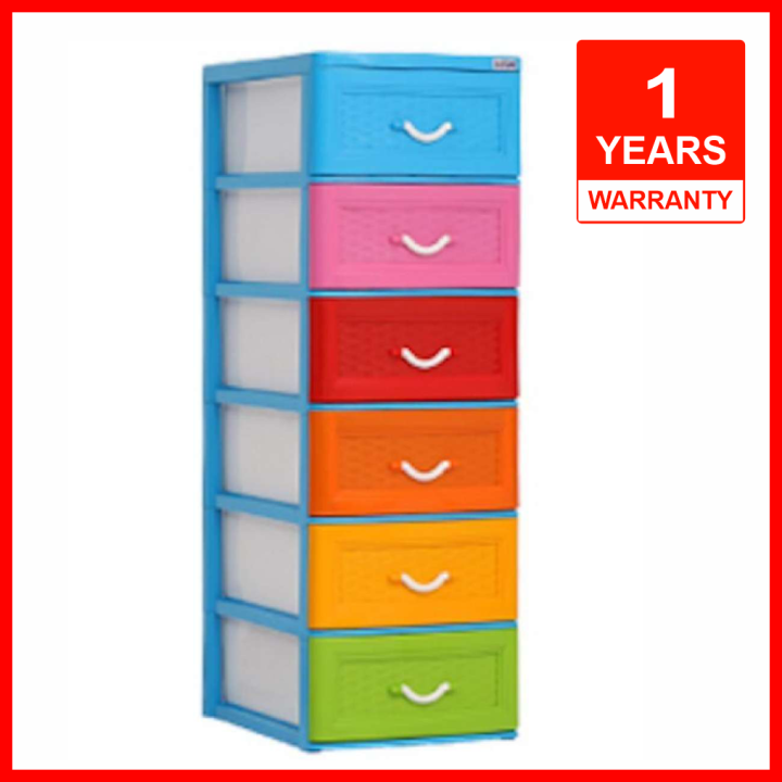 Daxer Drawer Set 6 Drawer, Drawer Cupboard, Baby Plastic Drawer Set ...