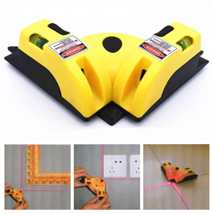 Laser Levels Right Angle Tools 90 Degree Vertical Horizontal Red Line ...