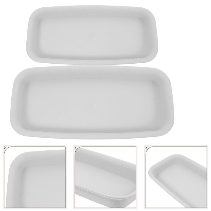 4pcs Rectangular Trays Water Catch Saucers Long Drip Tray for Flower ...