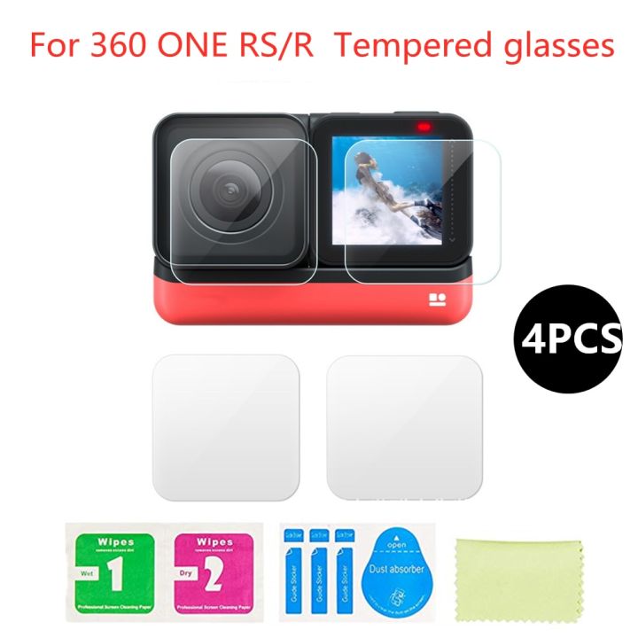 4Pcs ONE R Edition Tempered glasses Insta RS 4k angle Camera Film Glass ...