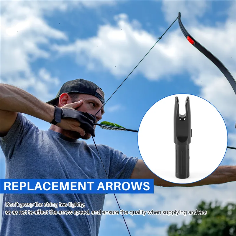 60 Pack Archery Arrows Nock ID 6.2mm Arrows Nocks Insert Tail for DIY ...