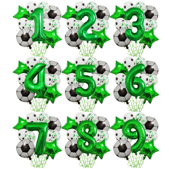 1 Set/pack Air Helium Foil Football Soccer Balloons Boy Birthday Party ...