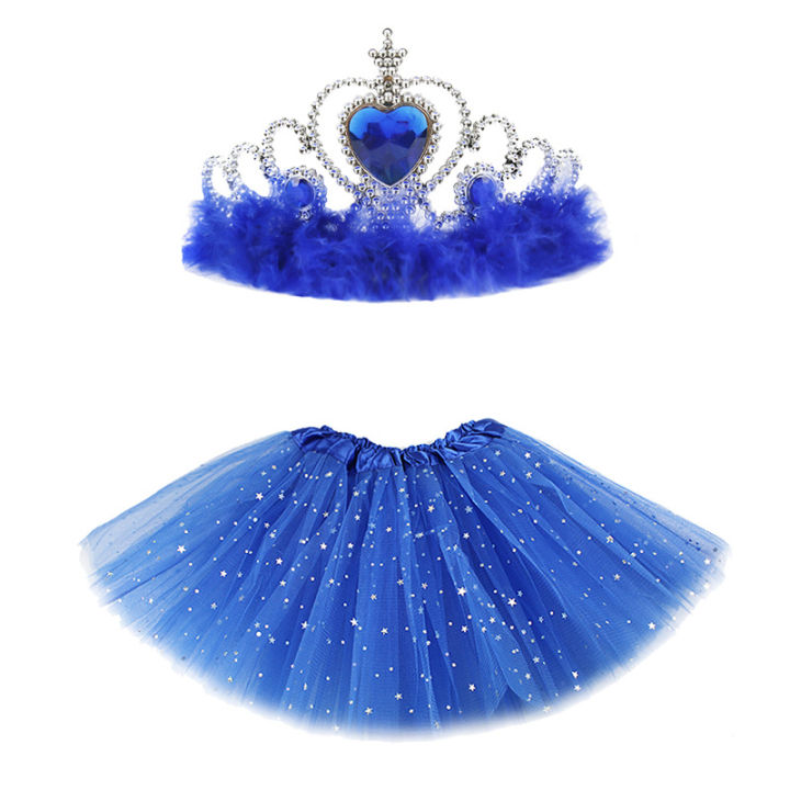 【KuaKe Mall】Girl Skirt and Heart Crown Princess Dress Up Accessories ...