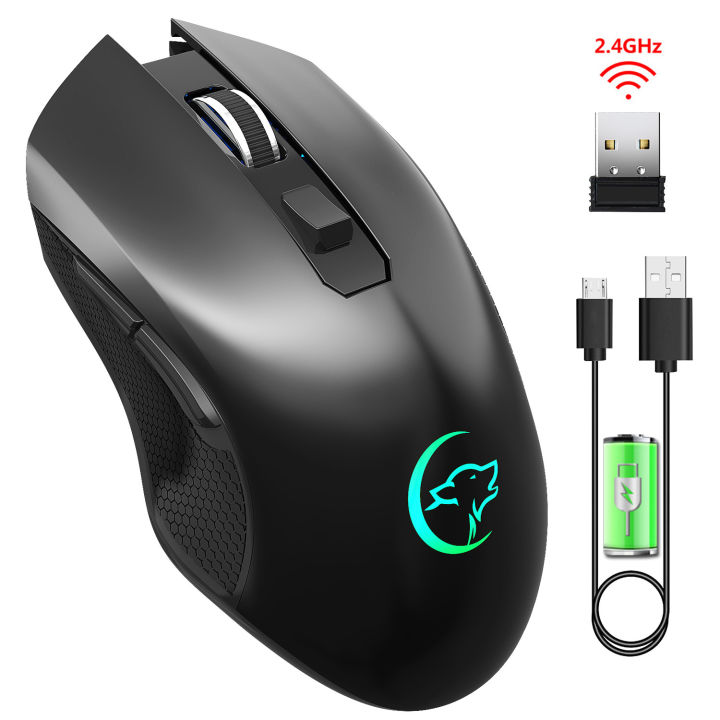 YWYT G851Rechargeable Mute Gaming Mouse2.4G 10Meter ...