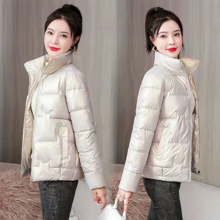 Winter Bright Surface Disposable Women's Cotton-Padded Jacket 2024 New ...