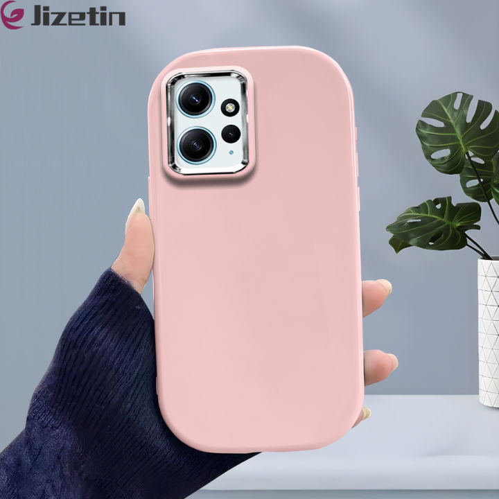 Jizetin for Redmi Note 12 4G Back Cover Luxury Color Bright Lens Frame ...
