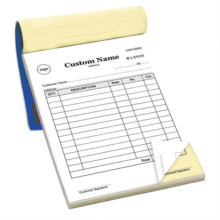 Custom Receipt Bill Book Carbonless Paper with Copy A5 Size | Daraz.lk