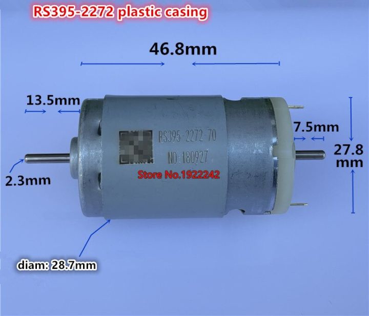 12V 6800rpm RS395 motor double output shaft brush 395 390 motor for ...