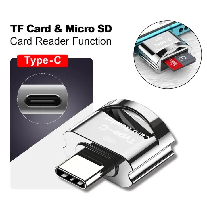 Mini TF Card Reader Micro-SD Card to Micro USB Type C OTG Adapter ...