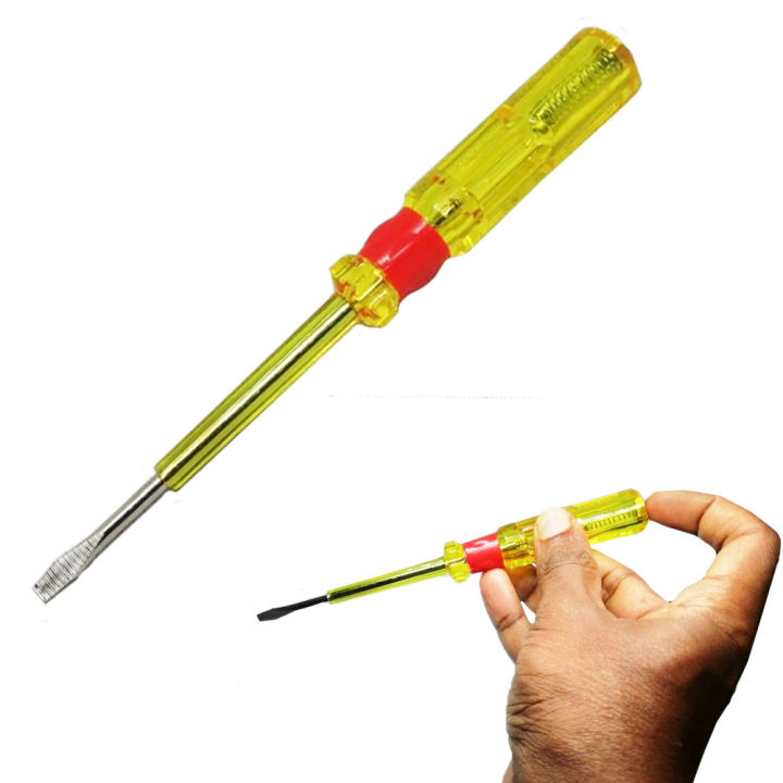 Flat Electric Tester Screwdriver, Electrical Testing Pen | Daraz.lk