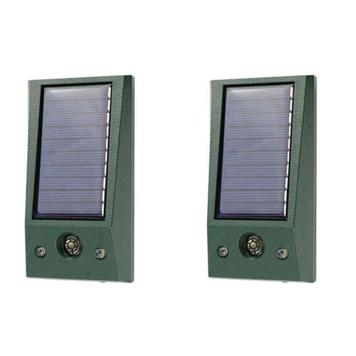 2X Ultrasonic Animal Outdoor Pest Bird Repellent with Motion Strobe and ...