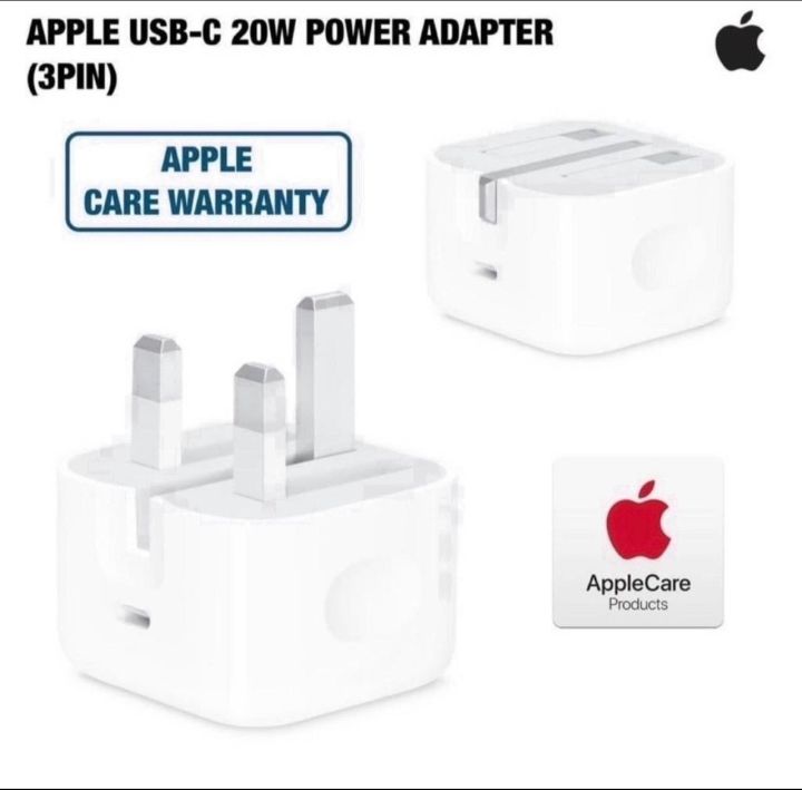 Apple 20W 3 Pin Genuine Adapter -1 Year Apple Care Warranty | Daraz.lk